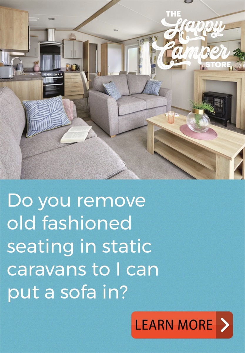Removing Old Fashioned Static Caravan Seating For A Sofa